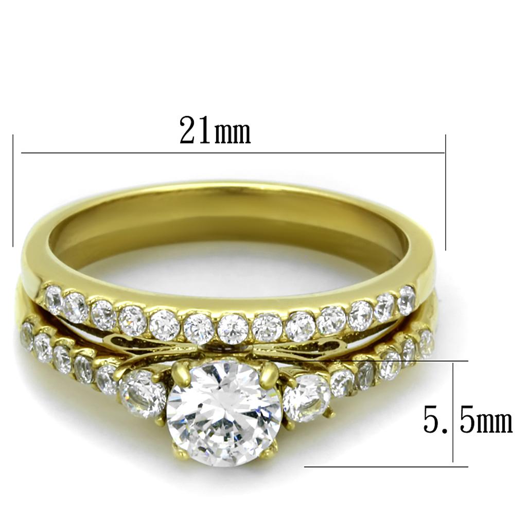 Stainless steel and cubic zirconia rings store